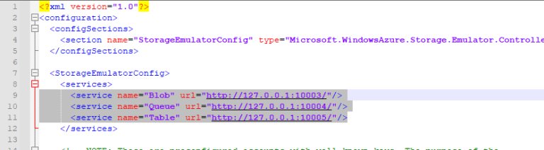 Configuring Azure Storage Emulator to work on different ports – Elnathsoft